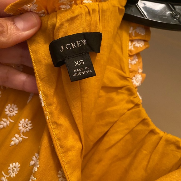 J. Crew | Dresses | J Crew Yellow Gold Ruffled Tiered Maxi Sundress ...